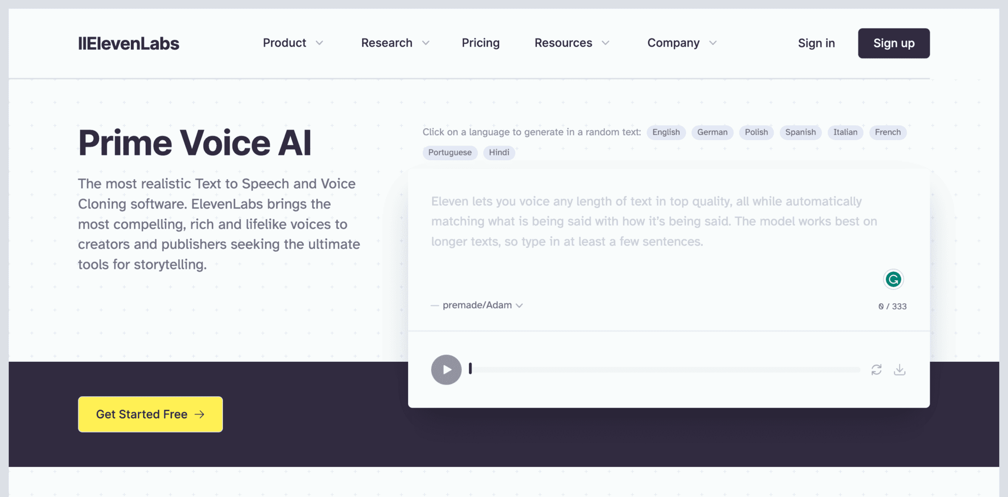 Eleven labs | AI Valley